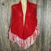NEW Red Metallic Hand Knitted Knit Eyelet Triangle Shawl Scarf Wrap ...