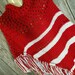 NEW Red Metallic Hand Knitted Knit Eyelet Triangle Shawl Scarf - Etsy
