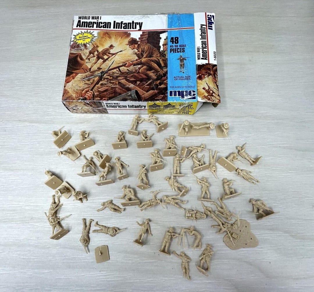 1983 WWI American Infantry Dough Boys Airfix 1-6020 H0-00 Scale ...