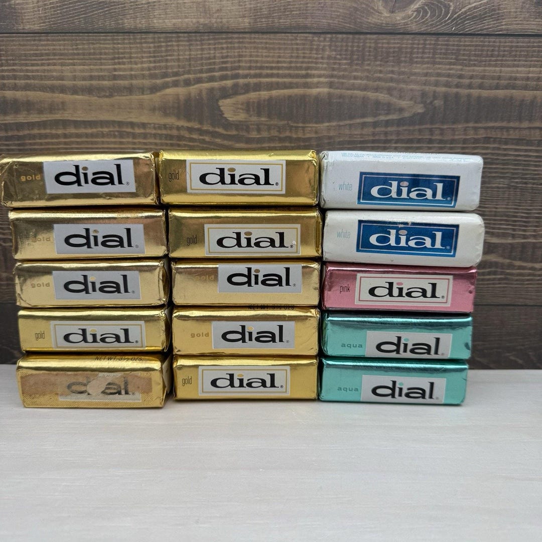 Vintage Lot of 15 DIAL Bars of Soap Pink Blue White Gold Foil 3.5oz ...