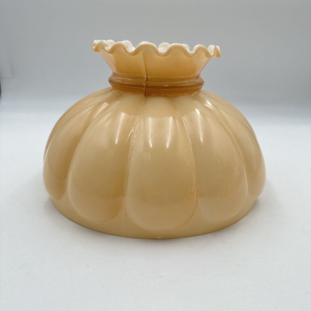 Vintage Beige Melon Shaped Ruffled Lamp Shade 7 Inch - Etsy