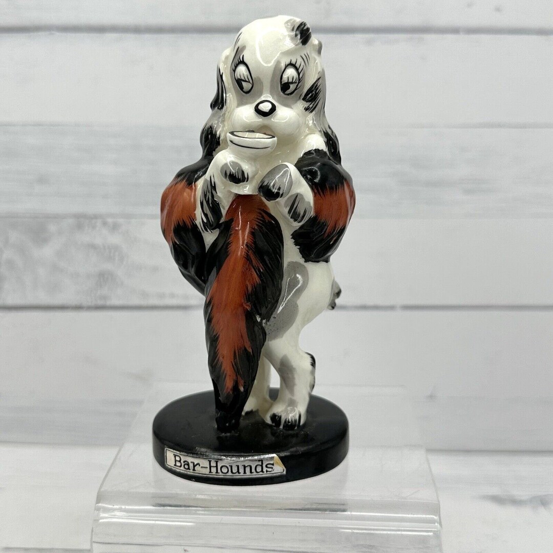 Chess Bar Hounds Lady Vintage Porcelain Dog Figuring Japan 1956 ...
