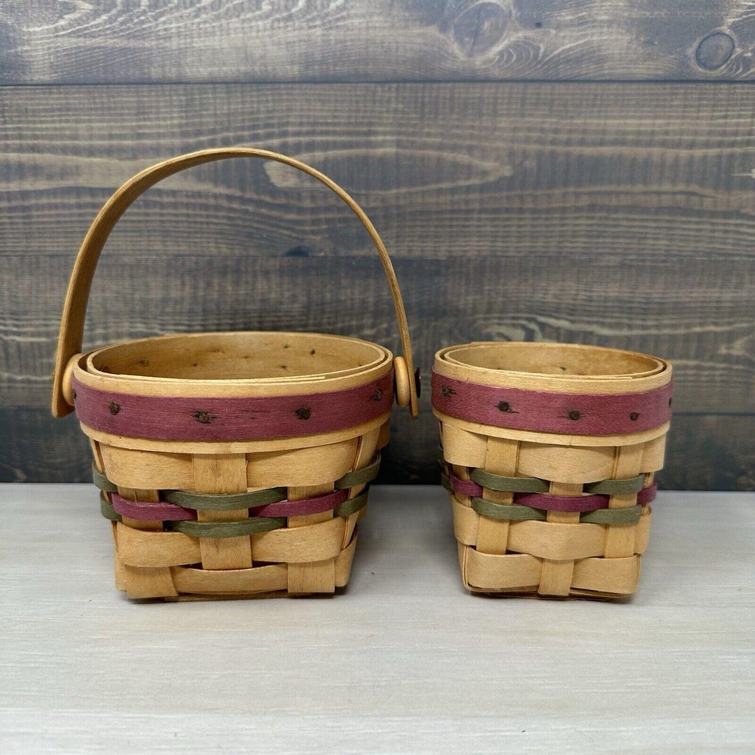 2 Vintage 1995 Royce Craft Small Baskets Roscoe Village Coshocton OH - Etsy