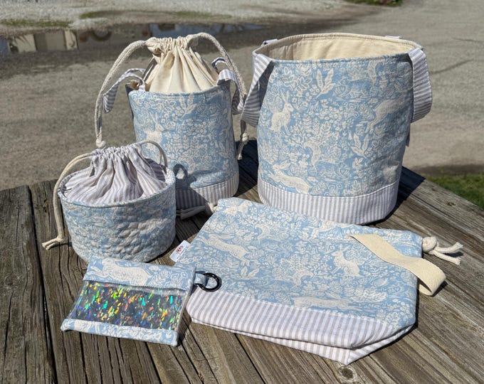 Blue Fairytale Project Bags - Pick Your Style - Ready to Ship! by the ...