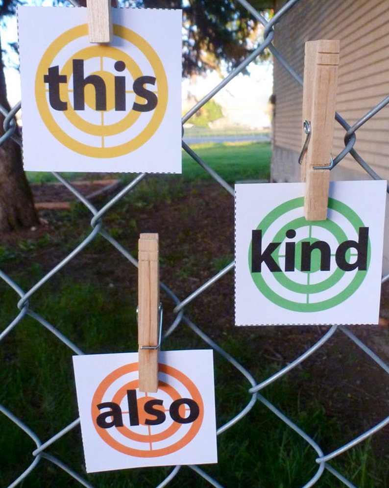 Target Practice Sight Word Game for Pre-kindergarten Through - Etsy