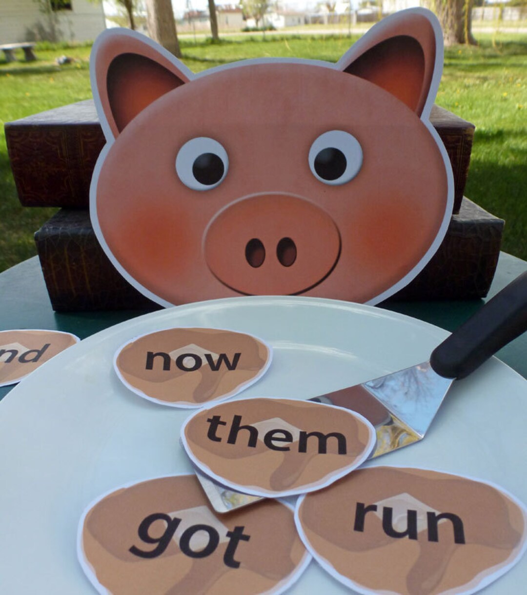 Piggy & Pancakes Sight Word Game for Pre-k Through Kindergarten - Etsy