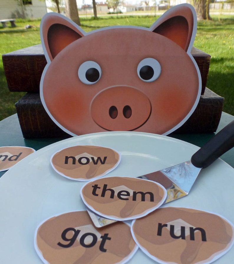 Piggy & Pancakes Sight Word Game for Pre-k Through Kindergarten - Etsy