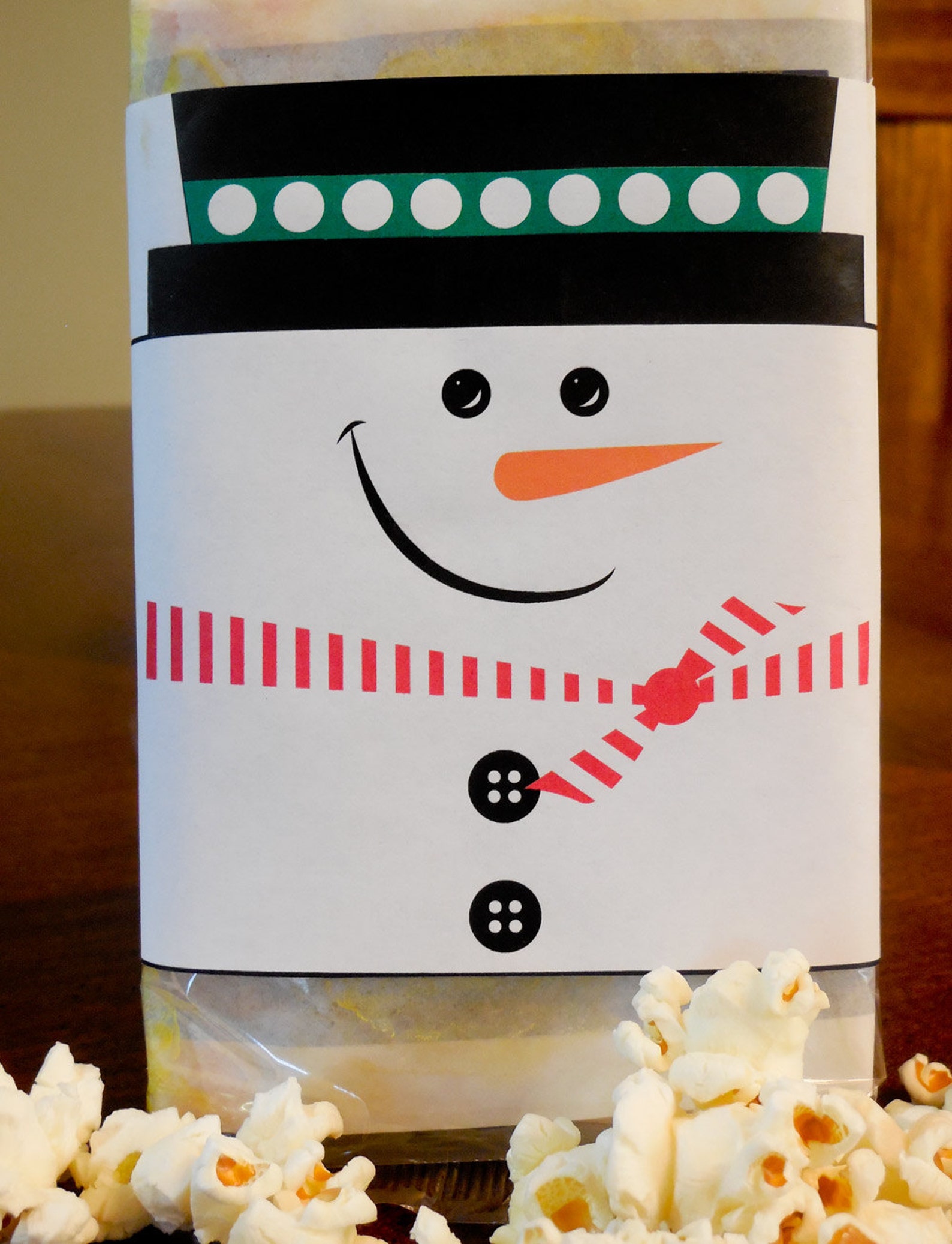 Holiday Neighbor Gift- 2 Microwave Popcorn Wrappers (NO Redbox Codes ...