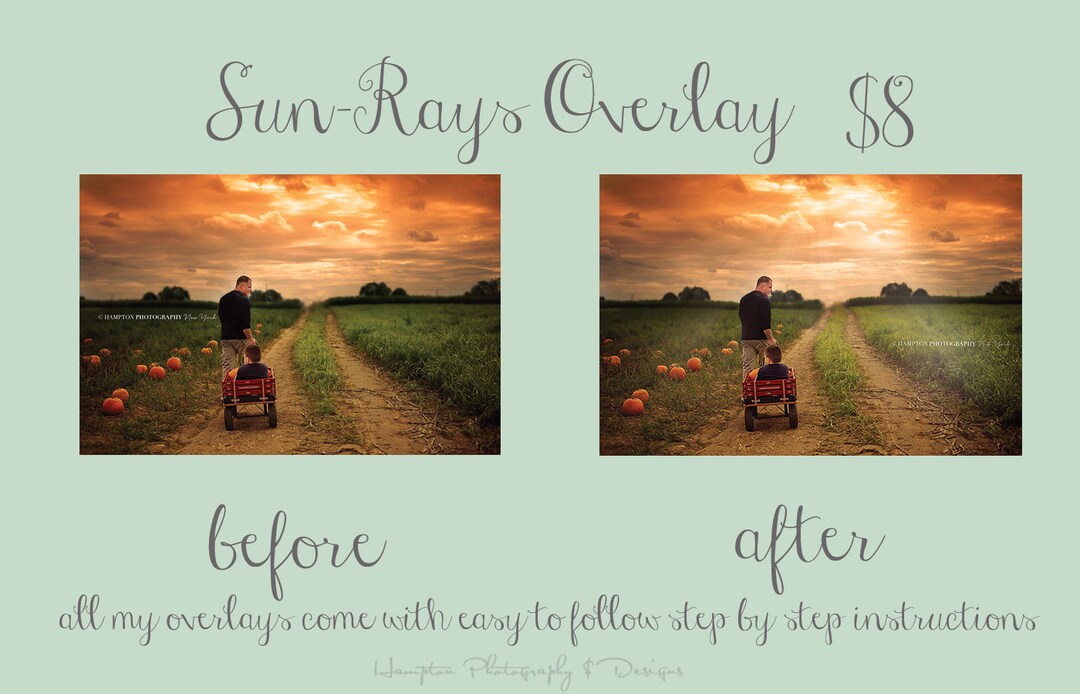 Sun-rays Overlay PS Sun Streams Sunrays Realistic Looking Sun Rays Easy ...