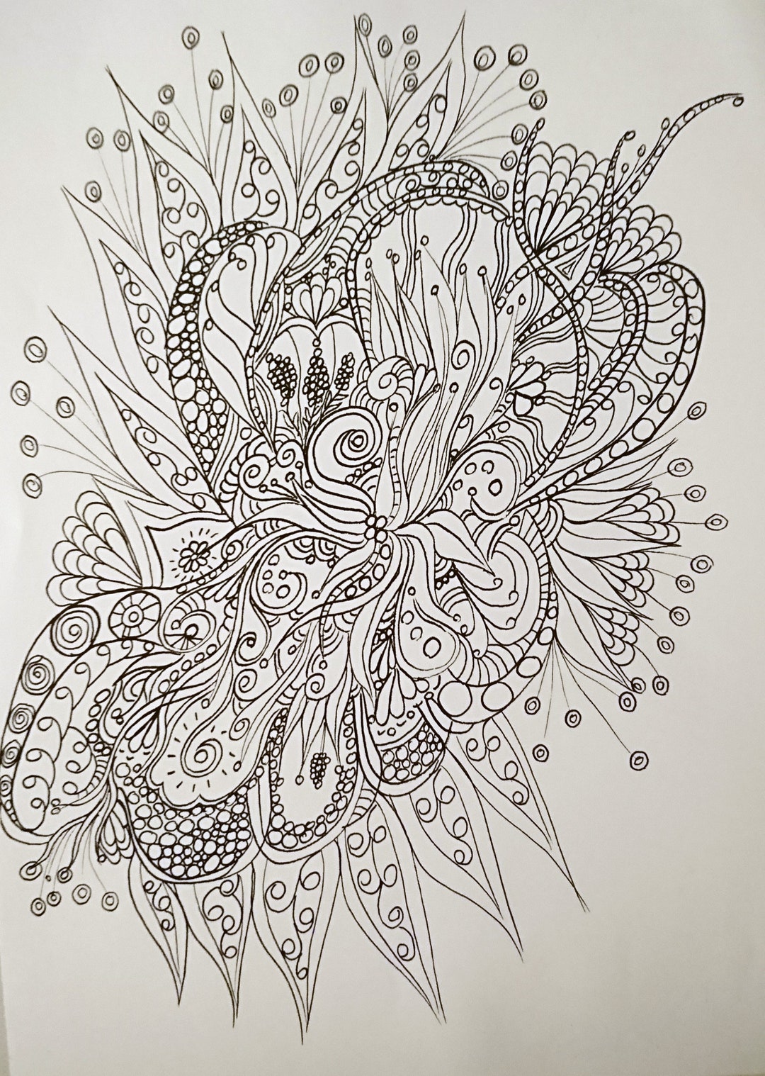 A4 Digital Coloring Page,printable Coloring Page, Doodle Page - Etsy