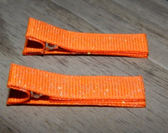 Orange hair clips | Etsy