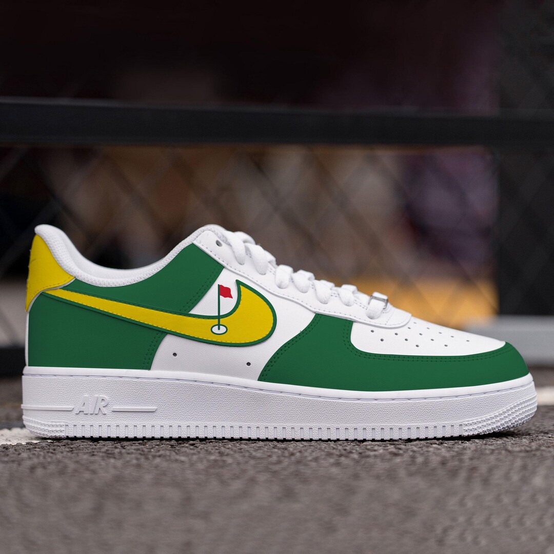 Custom Golf the Masters Tournament Air Force 1, Handpainted Golf Custom ...