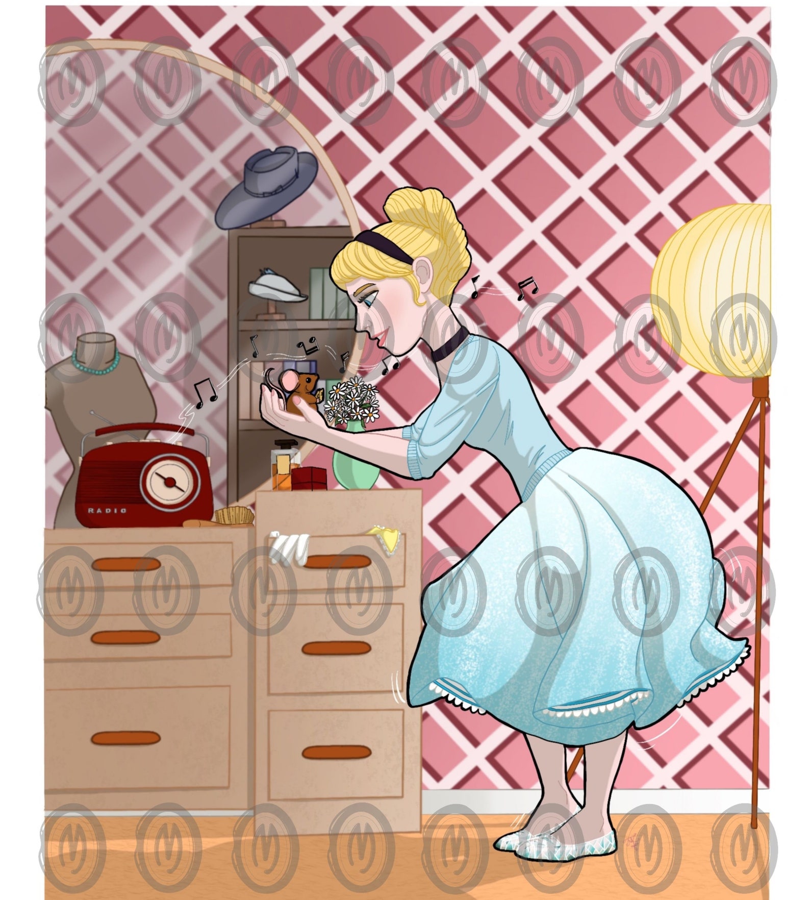 Retro Cinderella Cinderella Art Print Cinderella Wall Art Fairy Tale ...