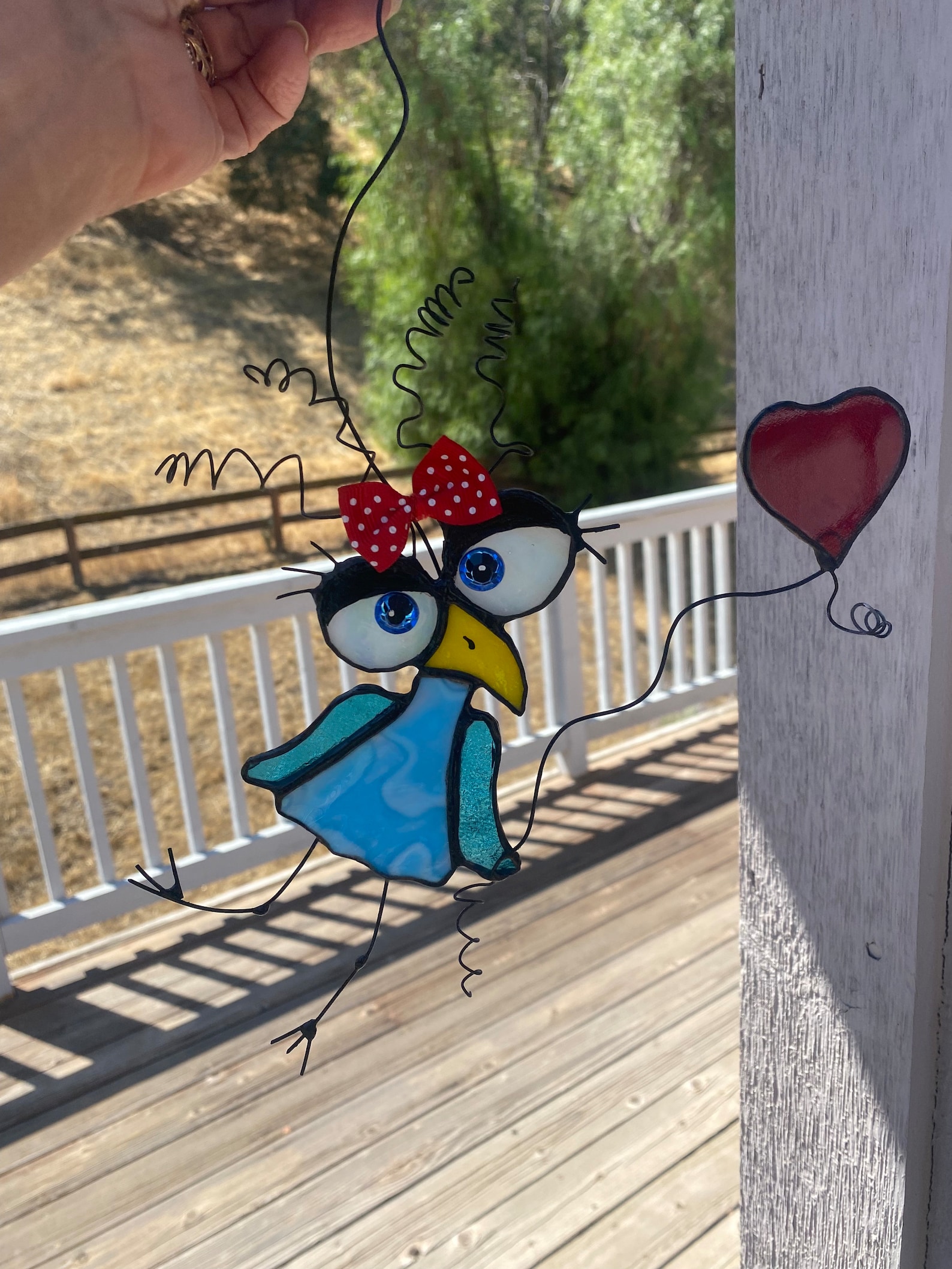 Bird, Stained Glass, Sun Catcher, Glass Bird, Crazy Bird, Unique Gift ...