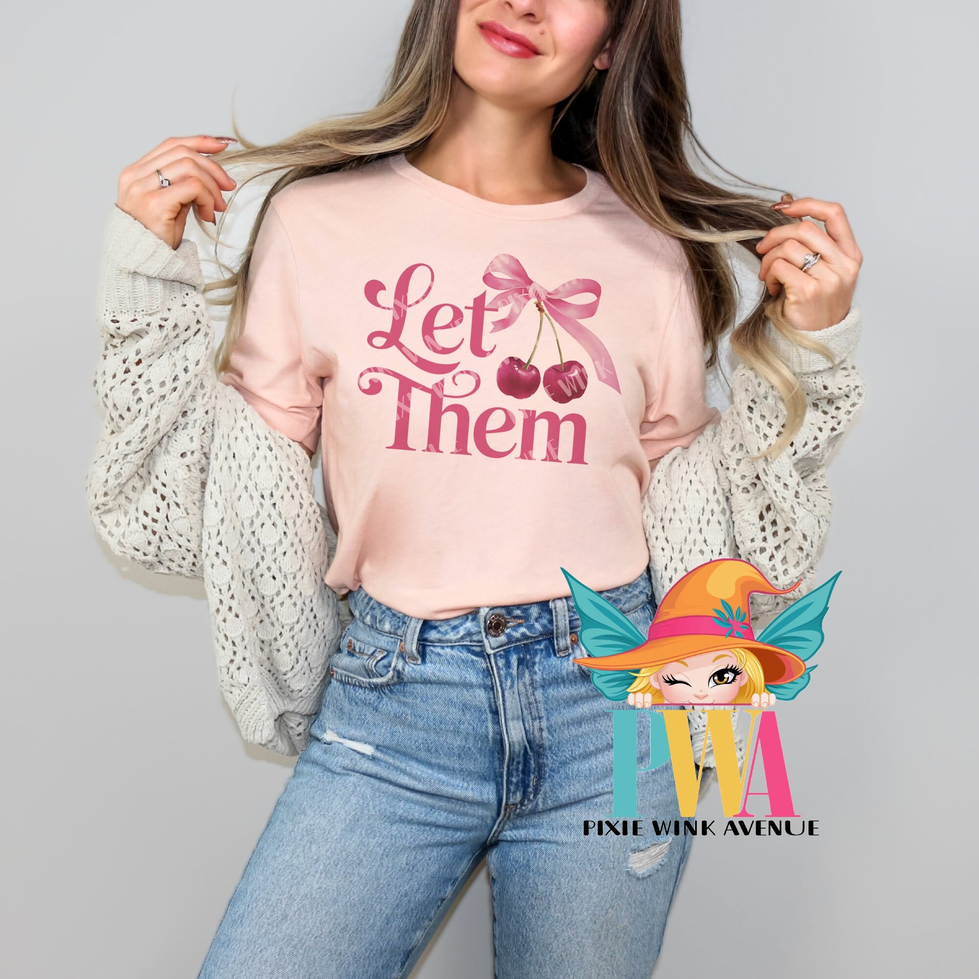 Let Them Sublimation Digital Design Download, Cherry Png, Coquette Png ...
