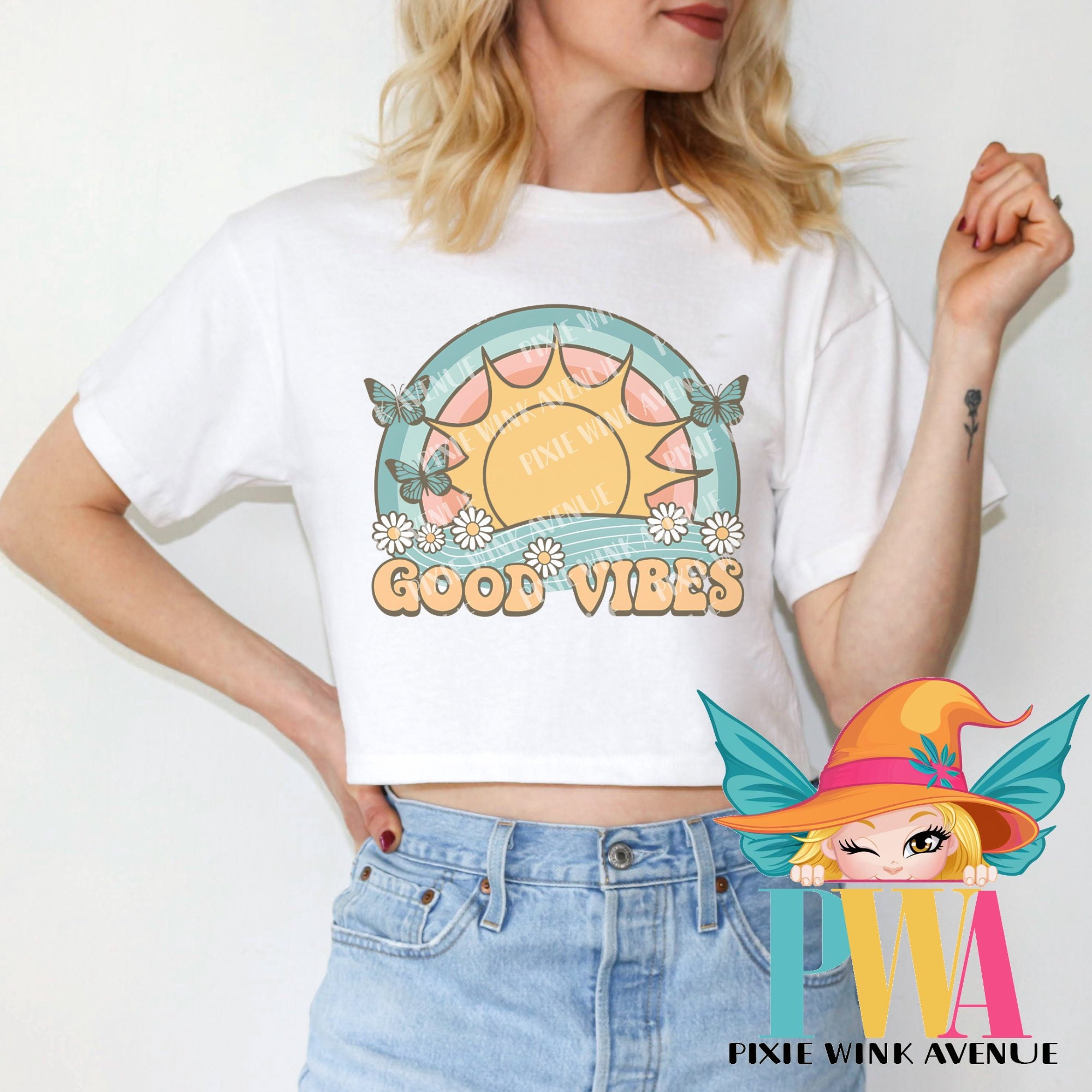 Good Vibes Sun Sublimation Digital Design Download, Summer Png, Daisy ...