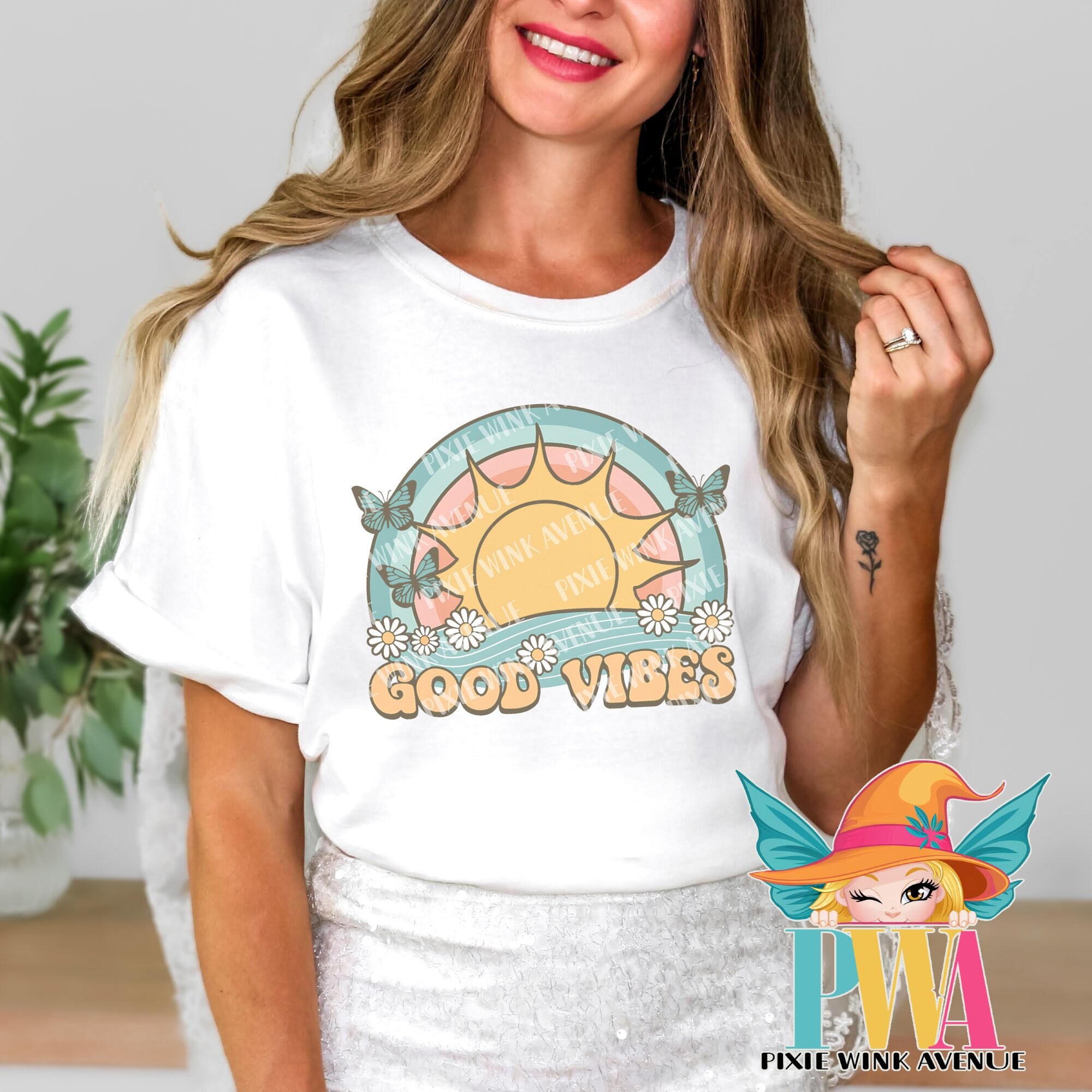 Good Vibes Sun Sublimation Digital Design Download, Summer Png, Daisy ...