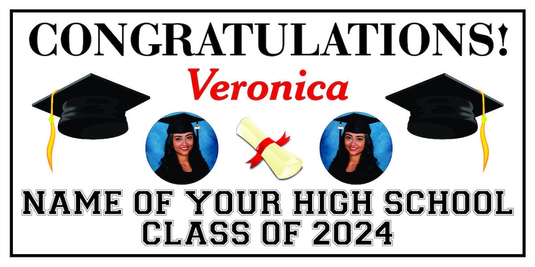 Personalized With Photos Class of 2024 High School Graduation Party Big ...