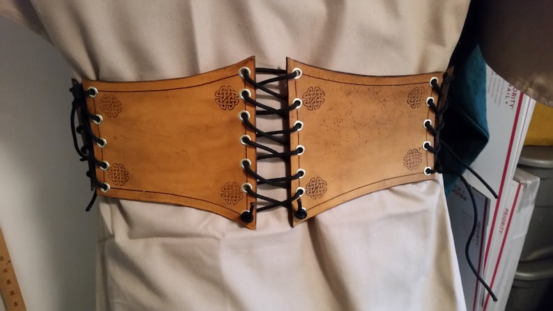 Leather Waist Cincher Wide Belt 4 Panel - Etsy