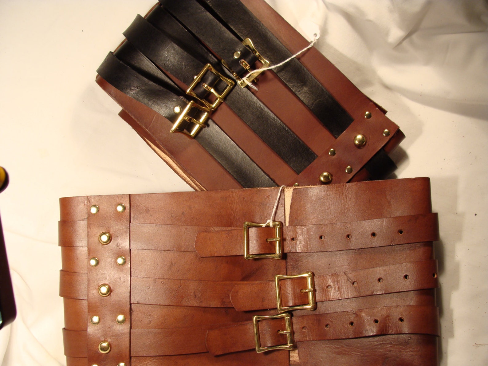 Wide 7 Leather Belt With Three Buckles LARP Steampunk - Etsy