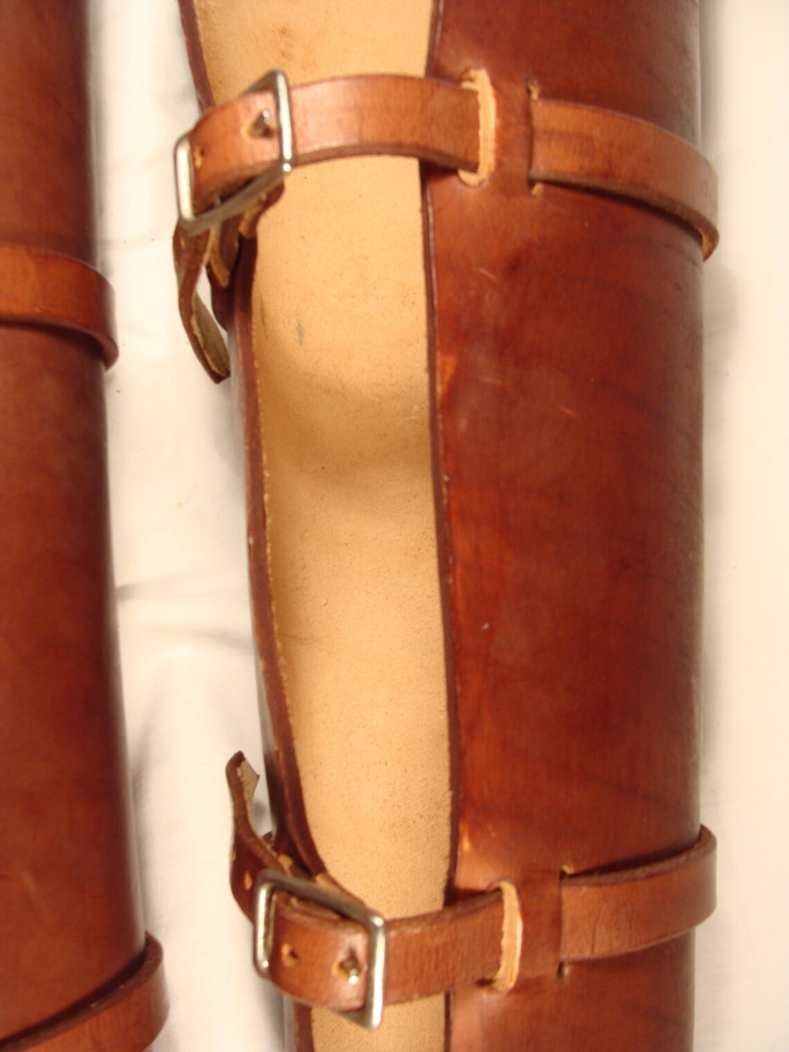 Pair of Leather Leg Guards Greaves LARP Steampunk Armor - Etsy