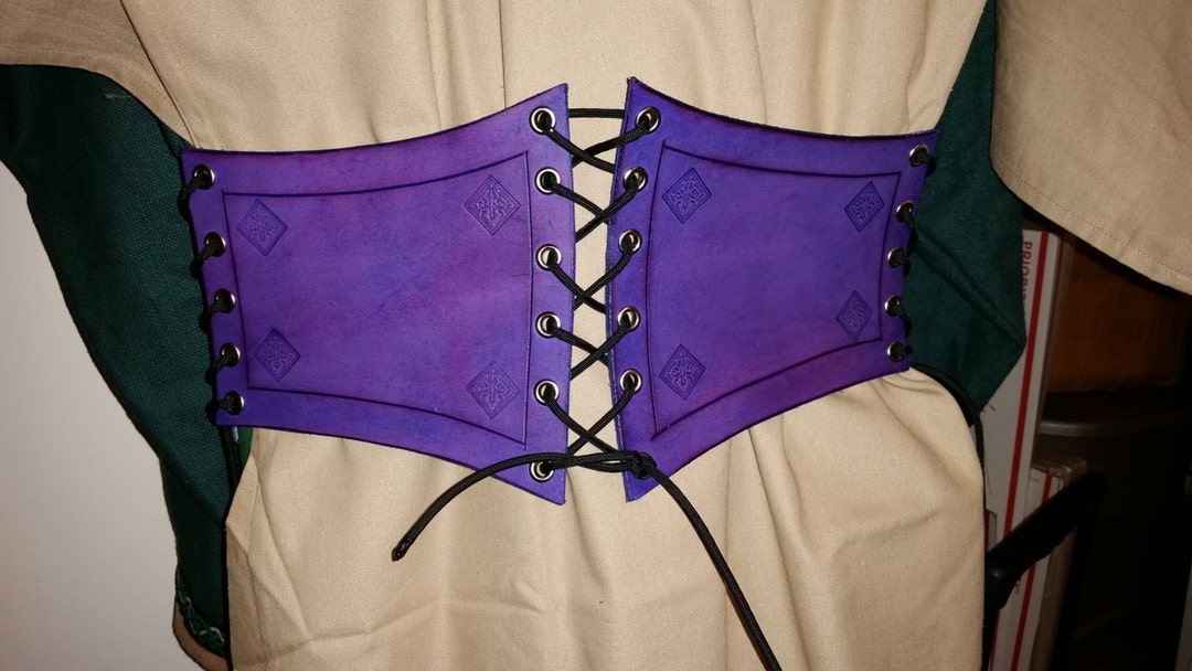 Leather Waist Cincher Wide Belt 4 Panel - Etsy