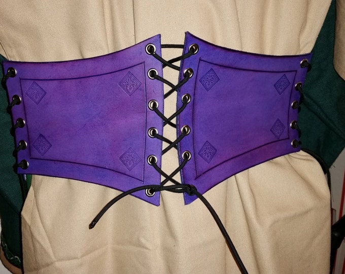 Leather Waist Cincher Wide Belt 4 Panel - Etsy