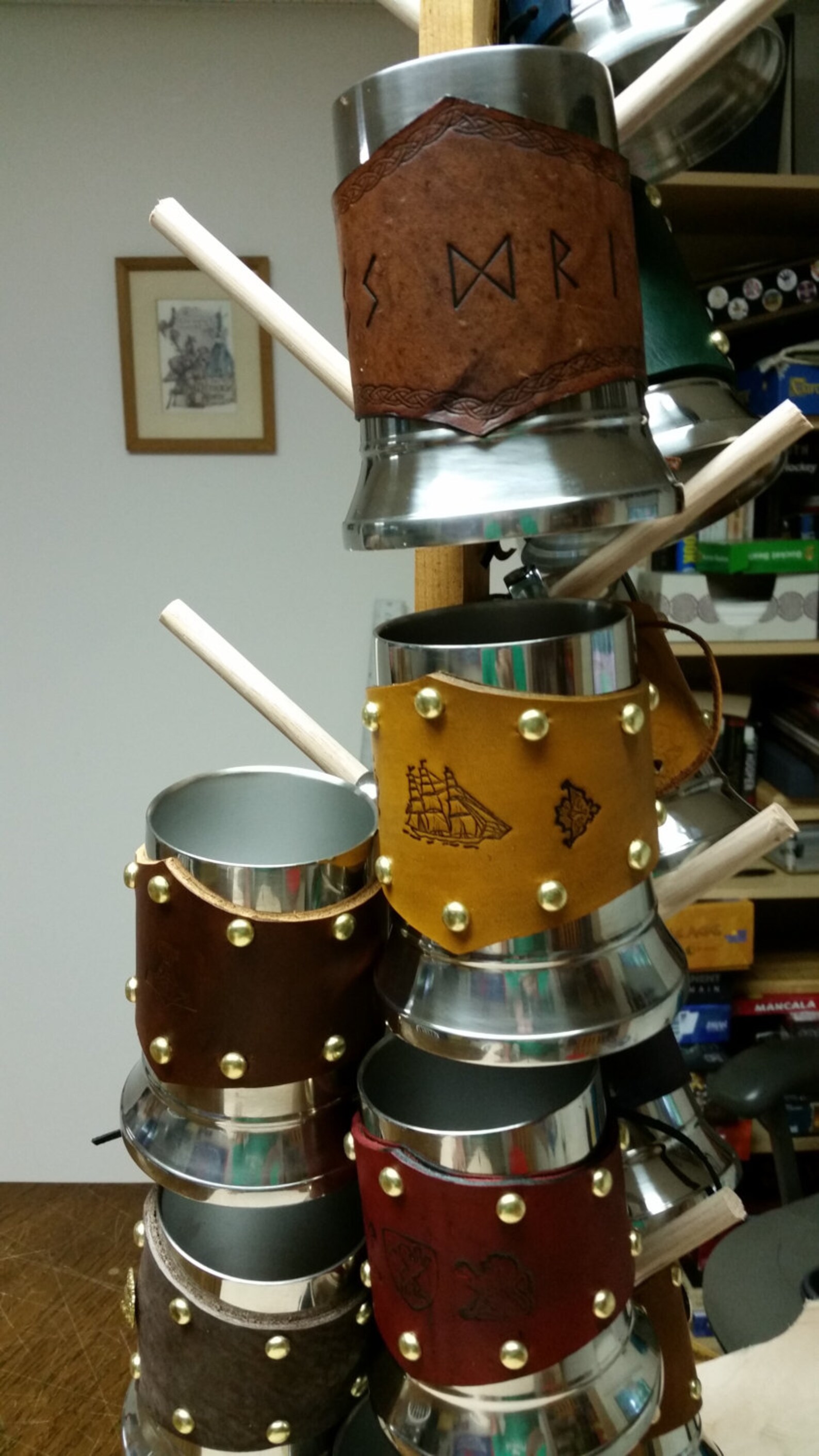 Plain Leather Wrapped Tankard LARP SCA Renaissance Faire - Etsy