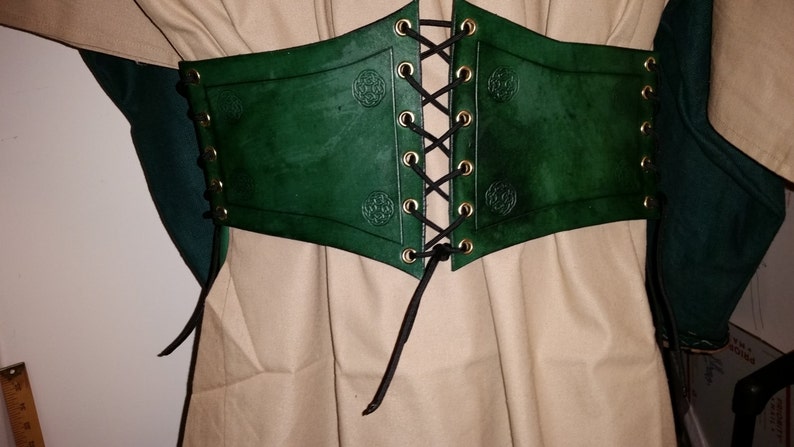 Leather Waist Cincher Wide Belt 4 Panel - Etsy