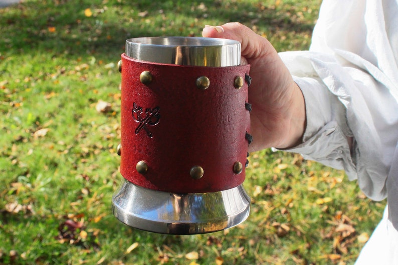 Plain Leather Wrapped Tankard LARP SCA Renaissance Faire - Etsy