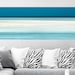 Panoramic Teal Wall Art Print: Extra Large Abstract Minimalist Rothko ...