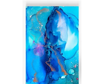 Blue and purple art | Etsy