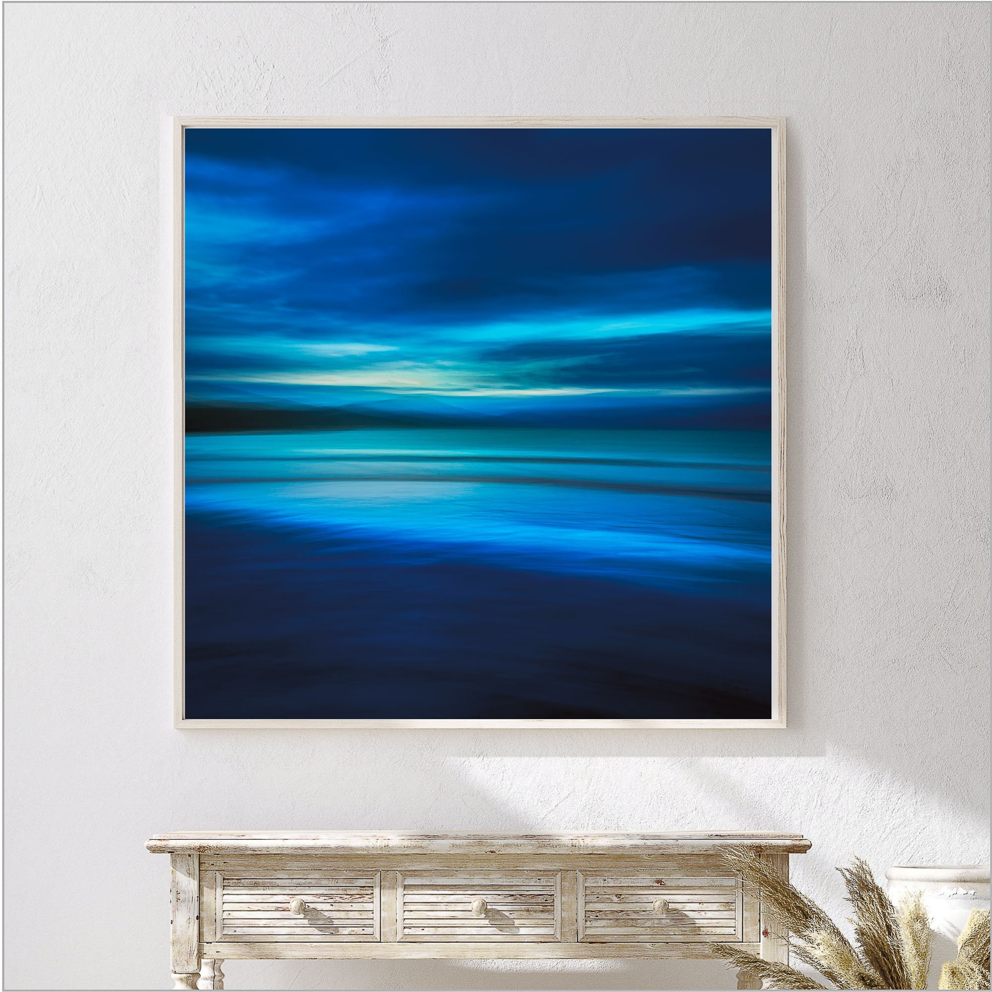 Infinitely Blue, Large Blue Abstract Art: Contemporary Print ...
