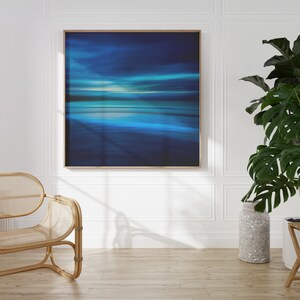 Infinitely Blue, Large Blue Abstract Art: Contemporary Print ...