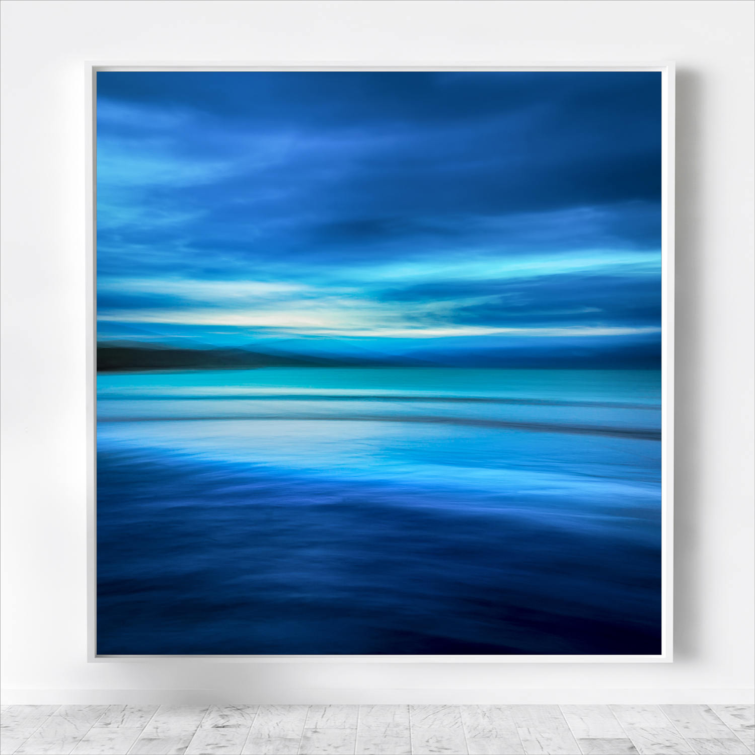 Infinitely Blue, Large Blue Abstract Art: Contemporary Print ...