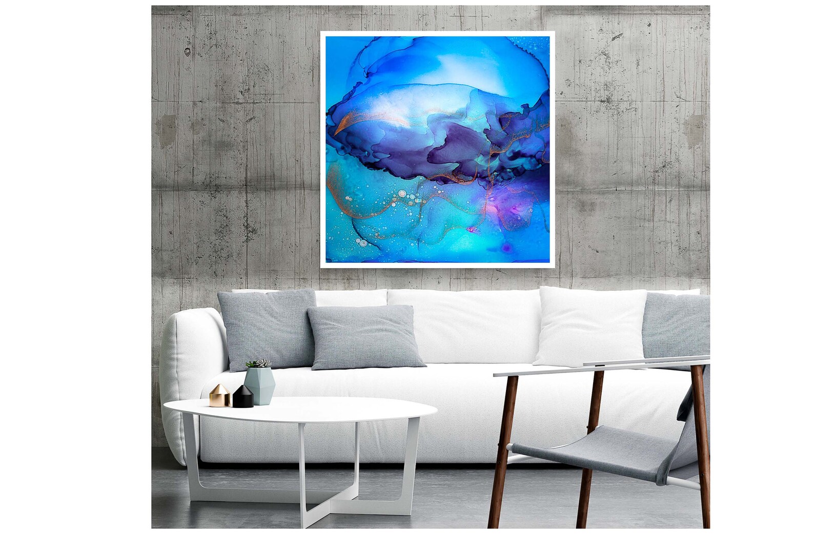 Fluid Art Blue Violet Alcohol Ink Alcohol Ink Painting - Etsy