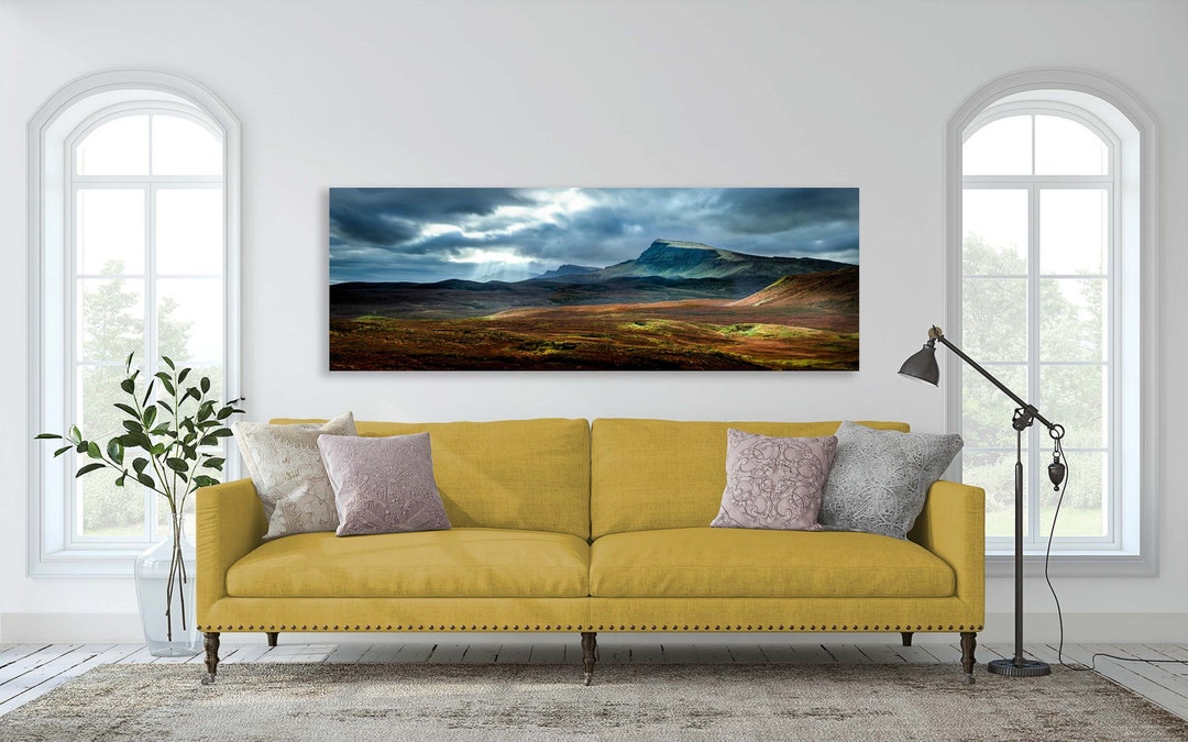 Large Panoramic Farmhouse Canvas Print : Oversized Art Scottish ...