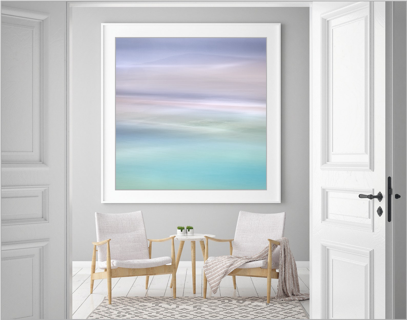 Pastel Color Wall Art Turquoise Pink Sky Wall Art for Bedroom - Etsy