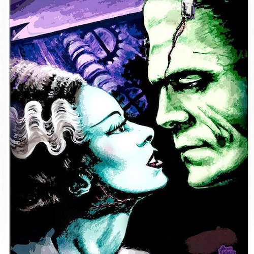Bride of Frankenstein by Karoly Grosz Vintage Movie Poster - Etsy Australia