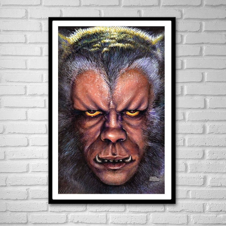 3 SIZES Curse of the Werewolf Poster Art Print by Scott - Etsy