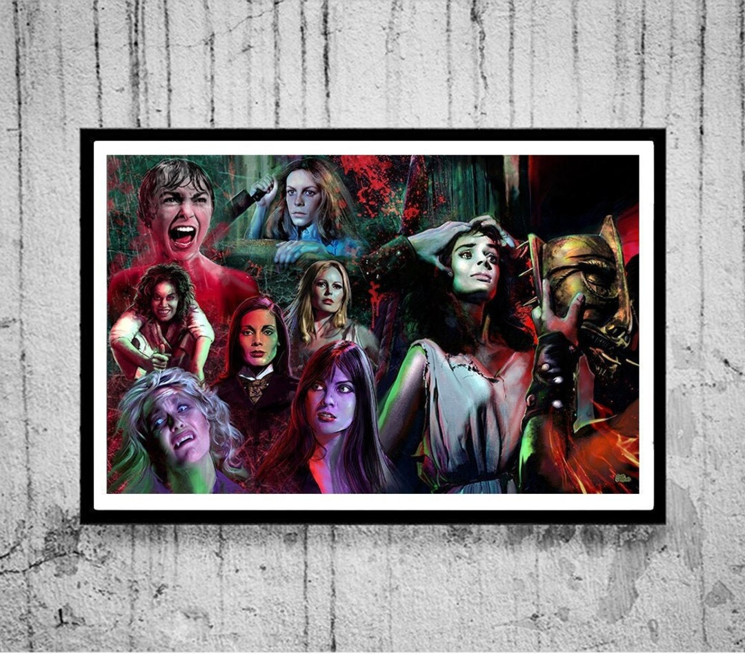 Cult Scream Queens Art Print: Women of Horror Icons by Scott Jackson - Etsy
