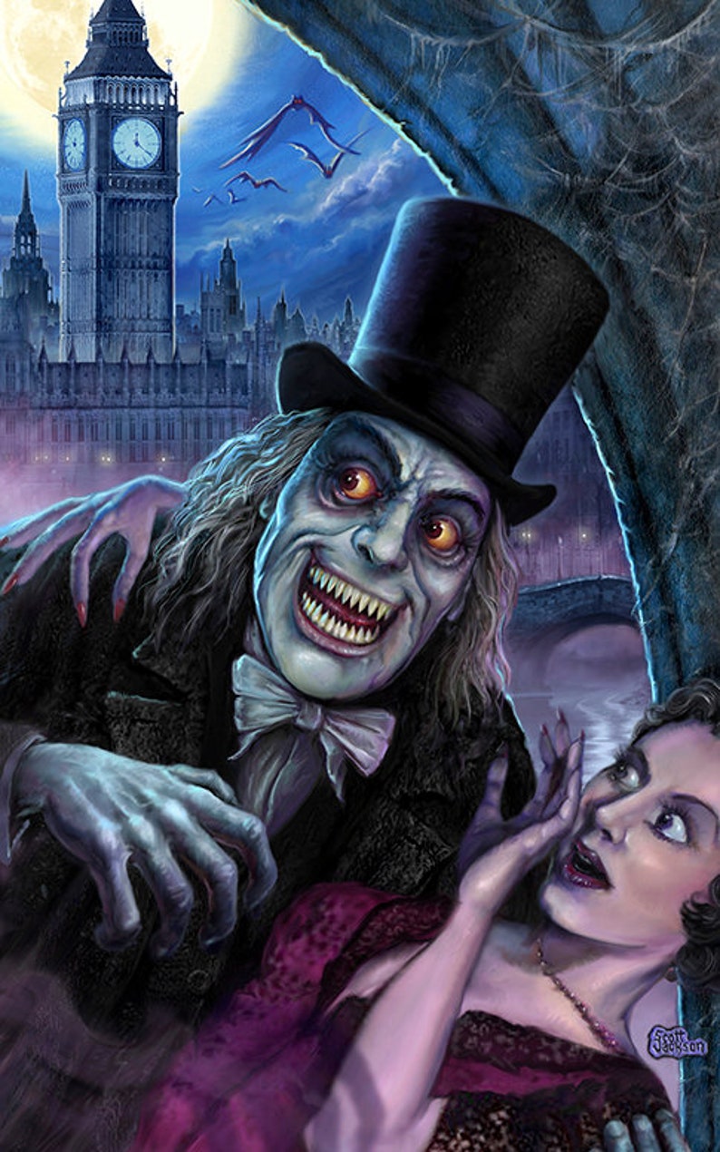 3 SIZES London After Midnight Art Print Poster by Scott - Etsy