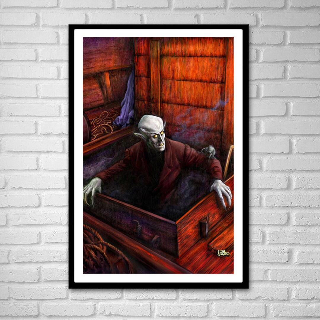 3 SIZES Nosferatu Art Print Poster Count Orlock by Scott Jackson Max ...