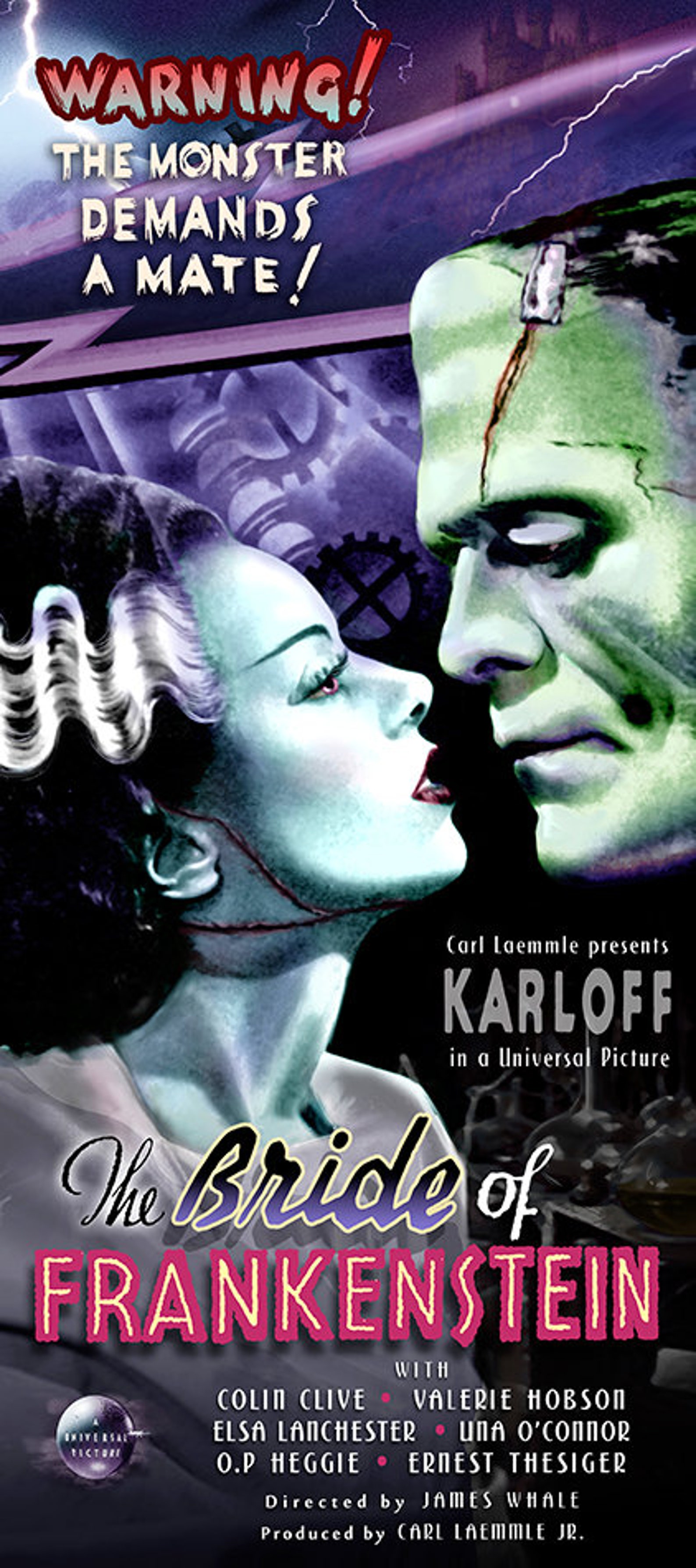 3 SIZES Bride of Frankenstein 1935 Movie Poster Classic Horror Mondo ...