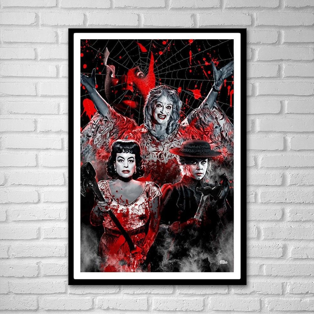 Hag-sploitation Art Print: Crawford, Davis, Borden - Horror Icons - Etsy