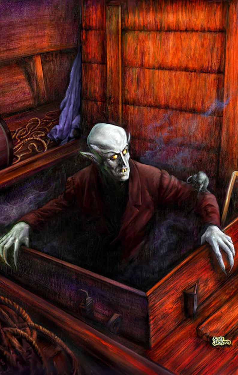 3 SIZES Nosferatu Art Print Poster Count Orlock by Scott - Etsy