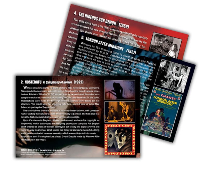 Vol. 1 Horror Movie Trading Cards Monster Masterpieces by - Etsy UK