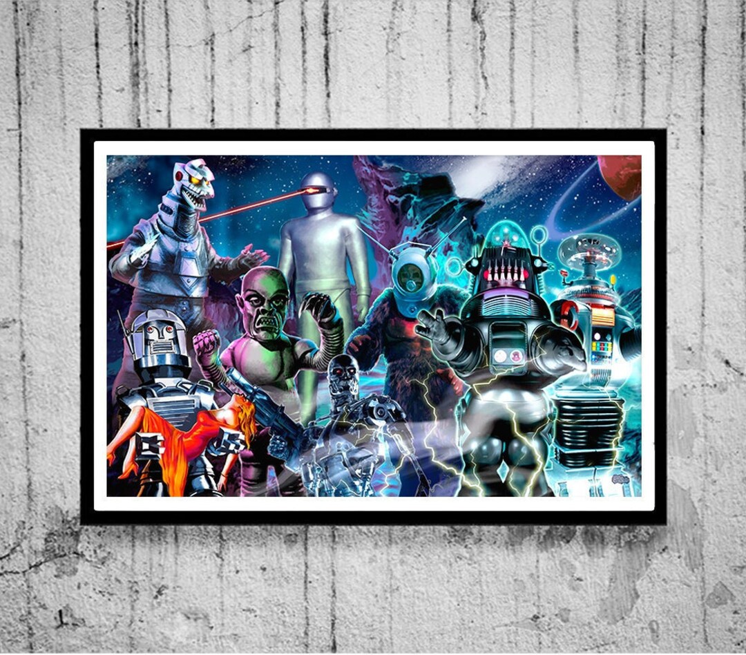 SPACE ROBOTS ATTACK! Art Print – Robbie, Gort, Mechagodzilla & More ...