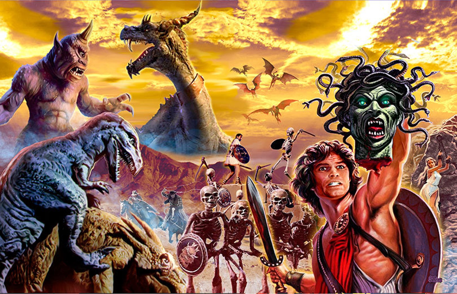 3 SIZES Ray Harryhausen Art Print Poster Clash Titans Jason | Etsy