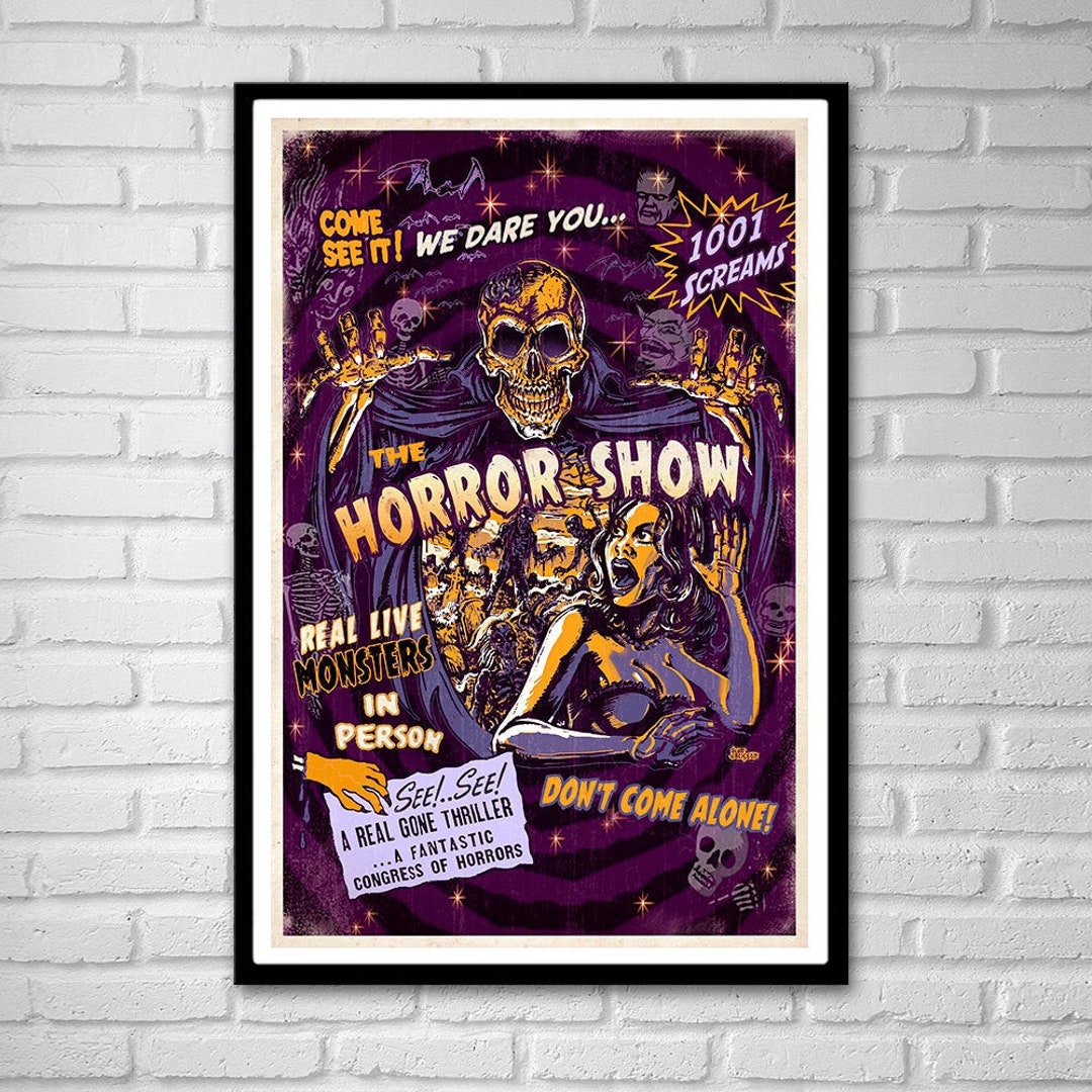 3 SIZES Vintage Style Spook Show V2 Poster Art Print by Scott Jackson ...